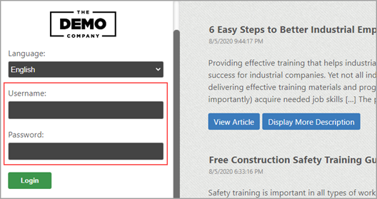 User: Log In and Log Out