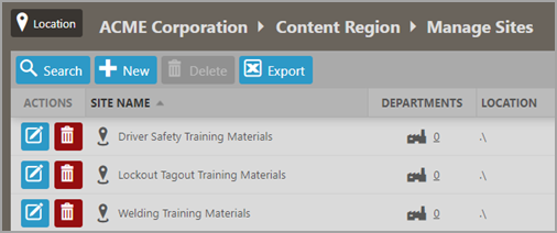 Repositories: Organizing Training Content