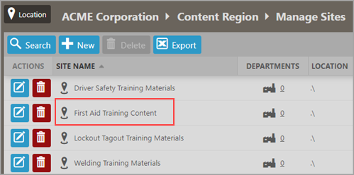 Repositories: Organizing Training Content