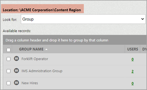 Organization: Content Region