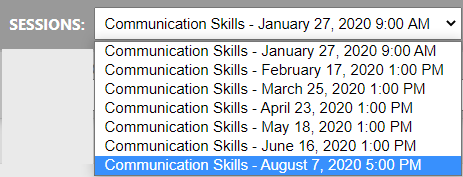 Classes: Manage Class Roster (Take Attendance and Change a Session)