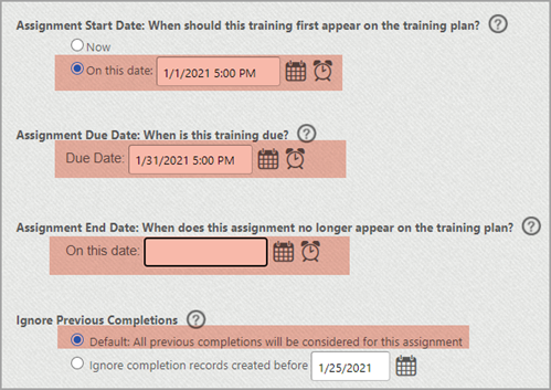 Assign Training: Examples of Basic and Advanced Assignments