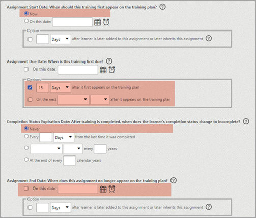 Assign Training: Examples of Basic and Advanced Assignments