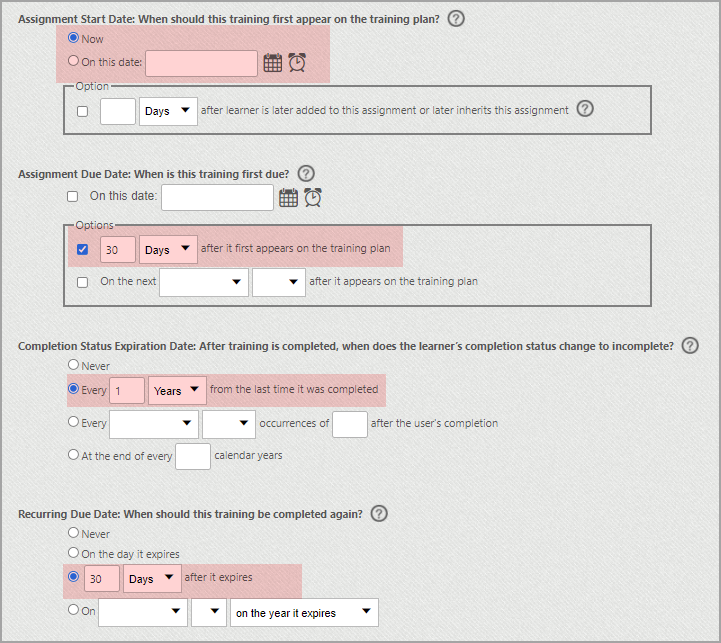 Assign Training: Examples of Basic and Advanced Assignments