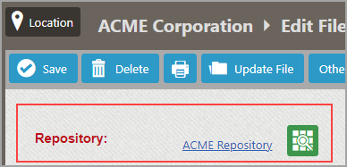 Activities: Change Repository and Location