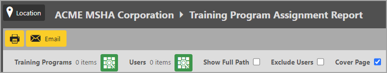 Training Program Assignment Report