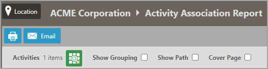 Activity Association Report