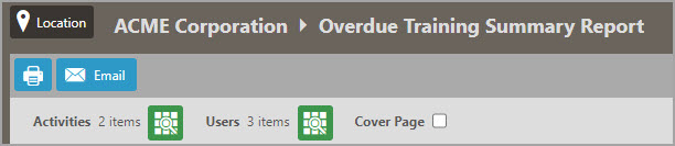 Overdue Training Summary Report