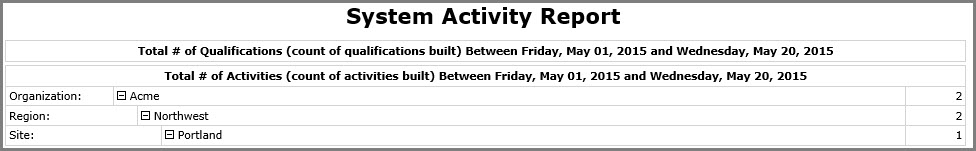 System Activity Report