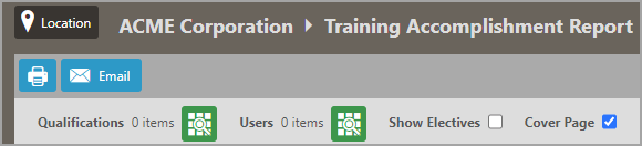 Training Accomplishment Report