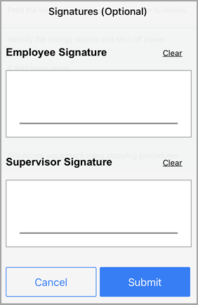 Credit App: Check-off Tasklist