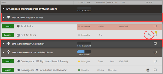 Training Tab: Overview