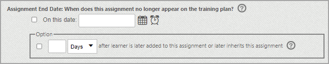 Assign Training: Advanced Scheduling
