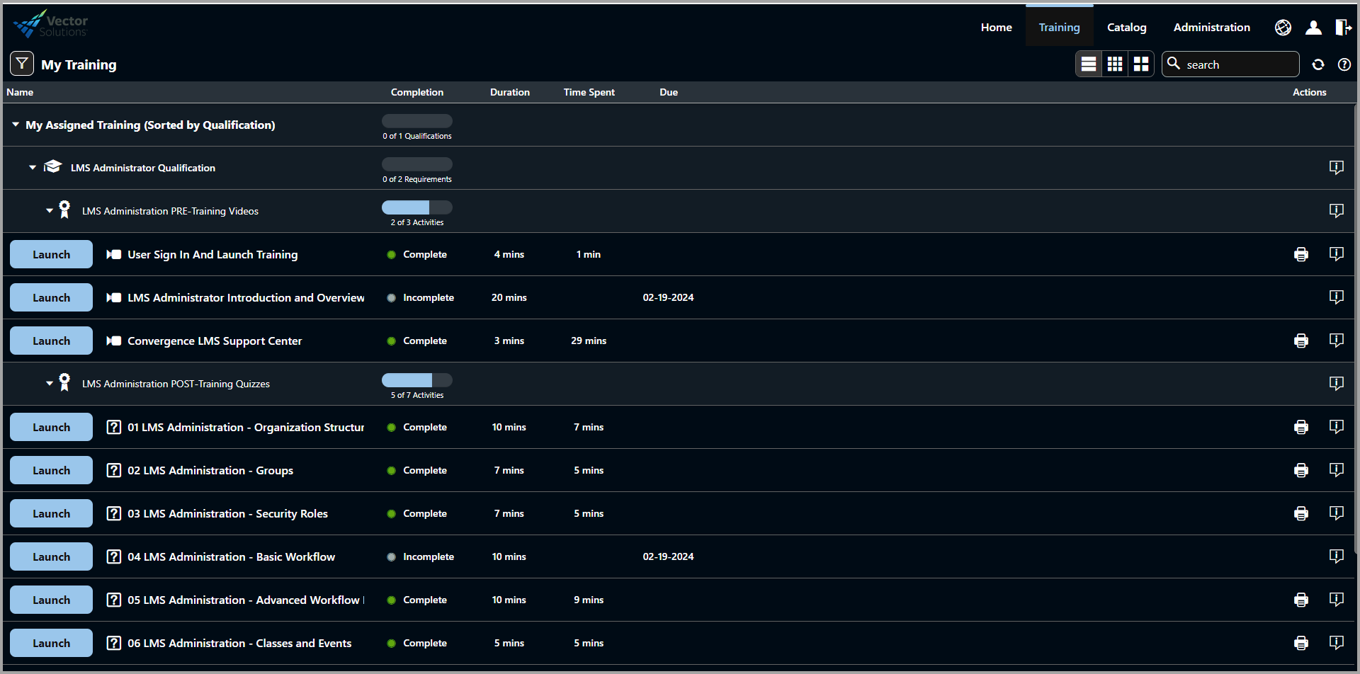 Release Notes 2.40 Vector LMS, Convergence Training Edition