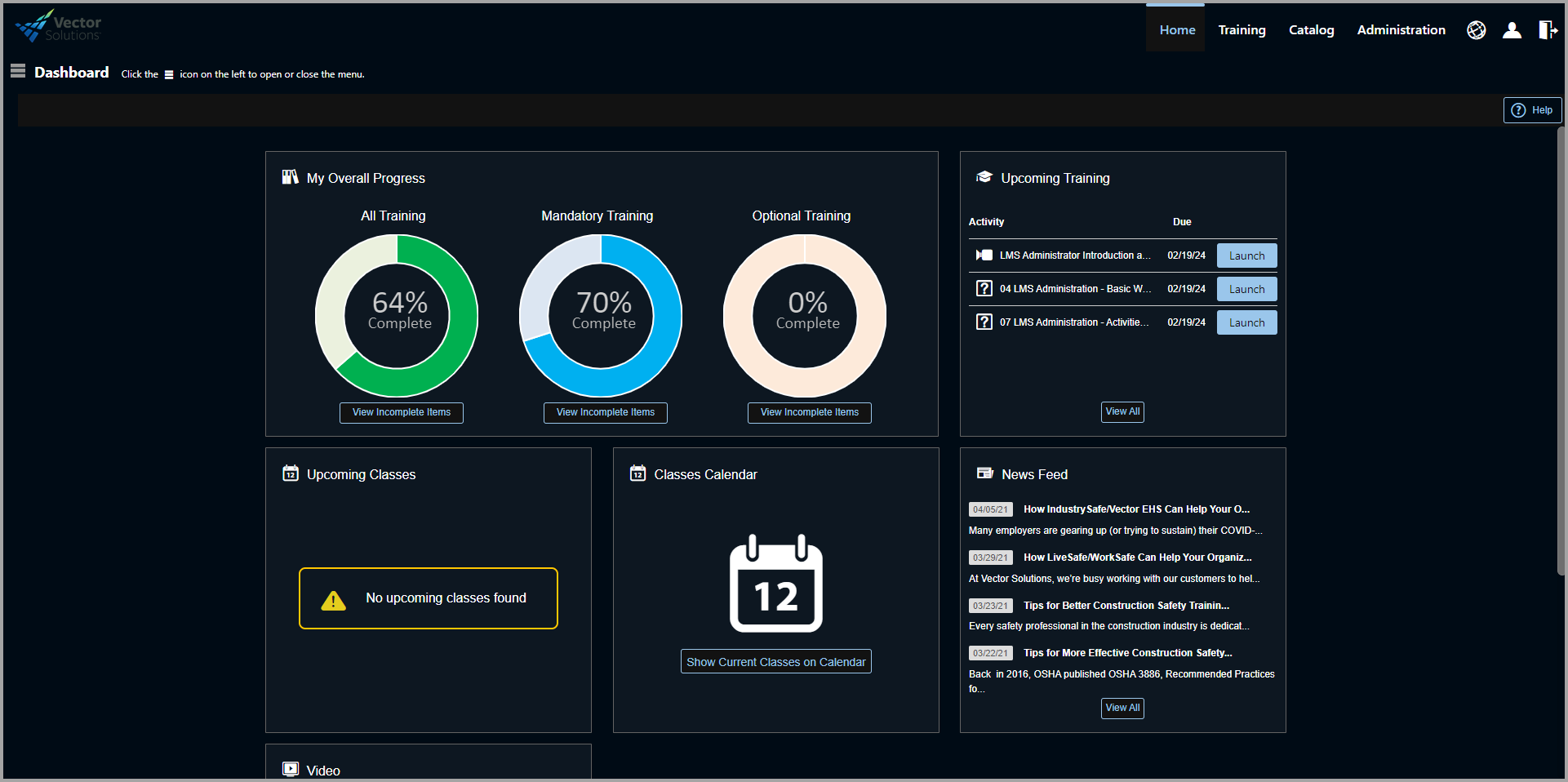 Release Notes 2.40 Vector LMS, Convergence Training Edition